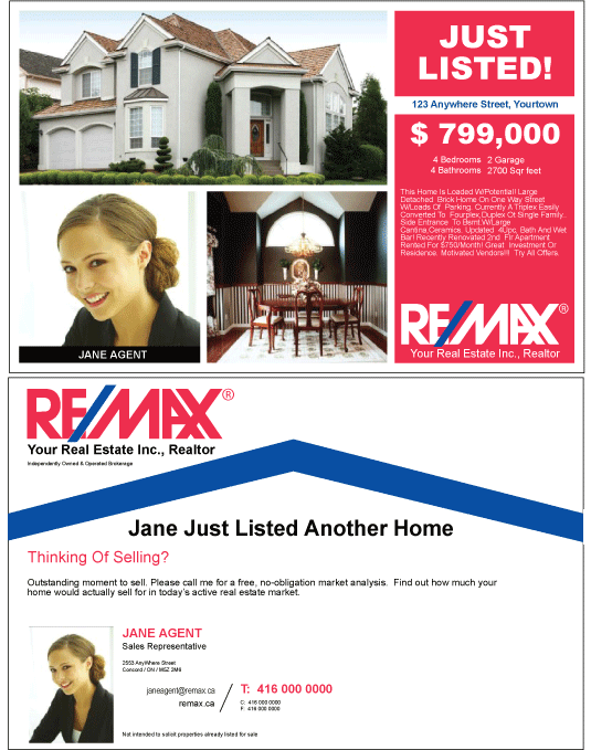 PrintForLessCanada.com - REMAX Realty Full Colour Postcards Starting ...