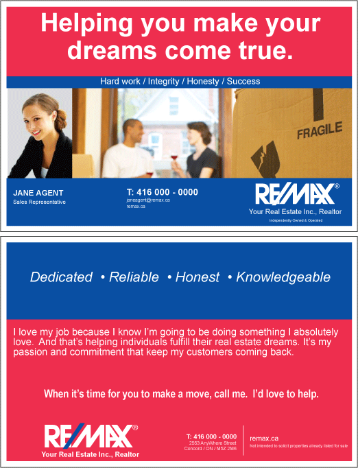 PrintForLessCanada.com - REMAX Realty Full Colour Postcards Starting ...